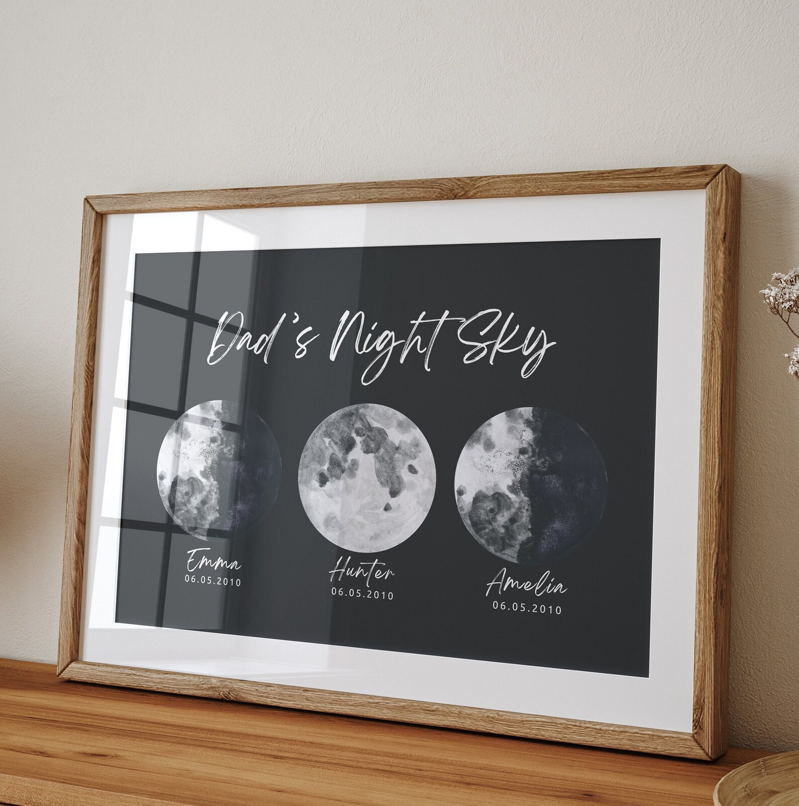 Printable Custom Moon Phase Print, to the Moon and Back, Father's Day ...