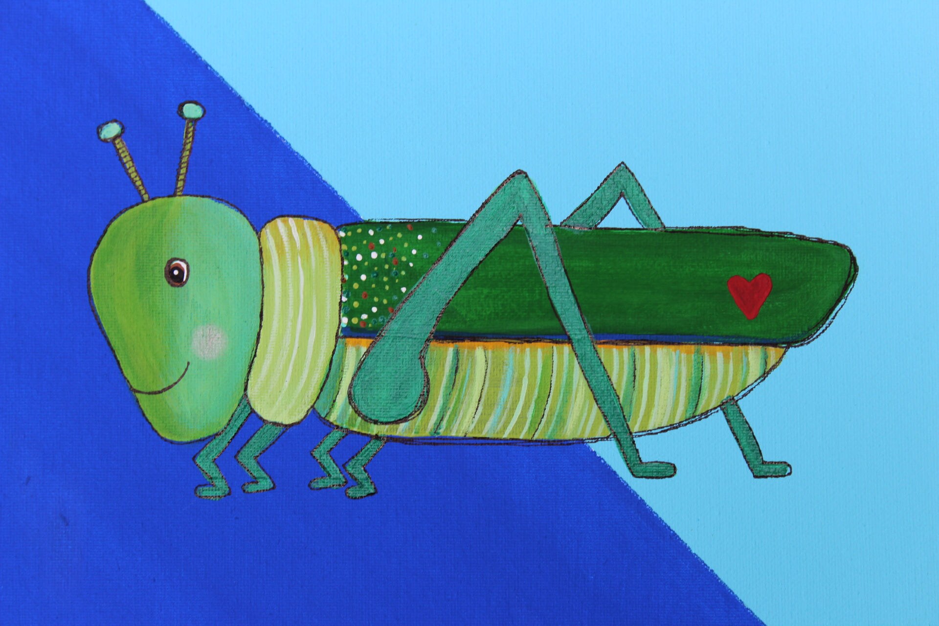 3 BUG Paintings Insect NURSERY ART Baby Shower Gift Kids Room Childrens ...