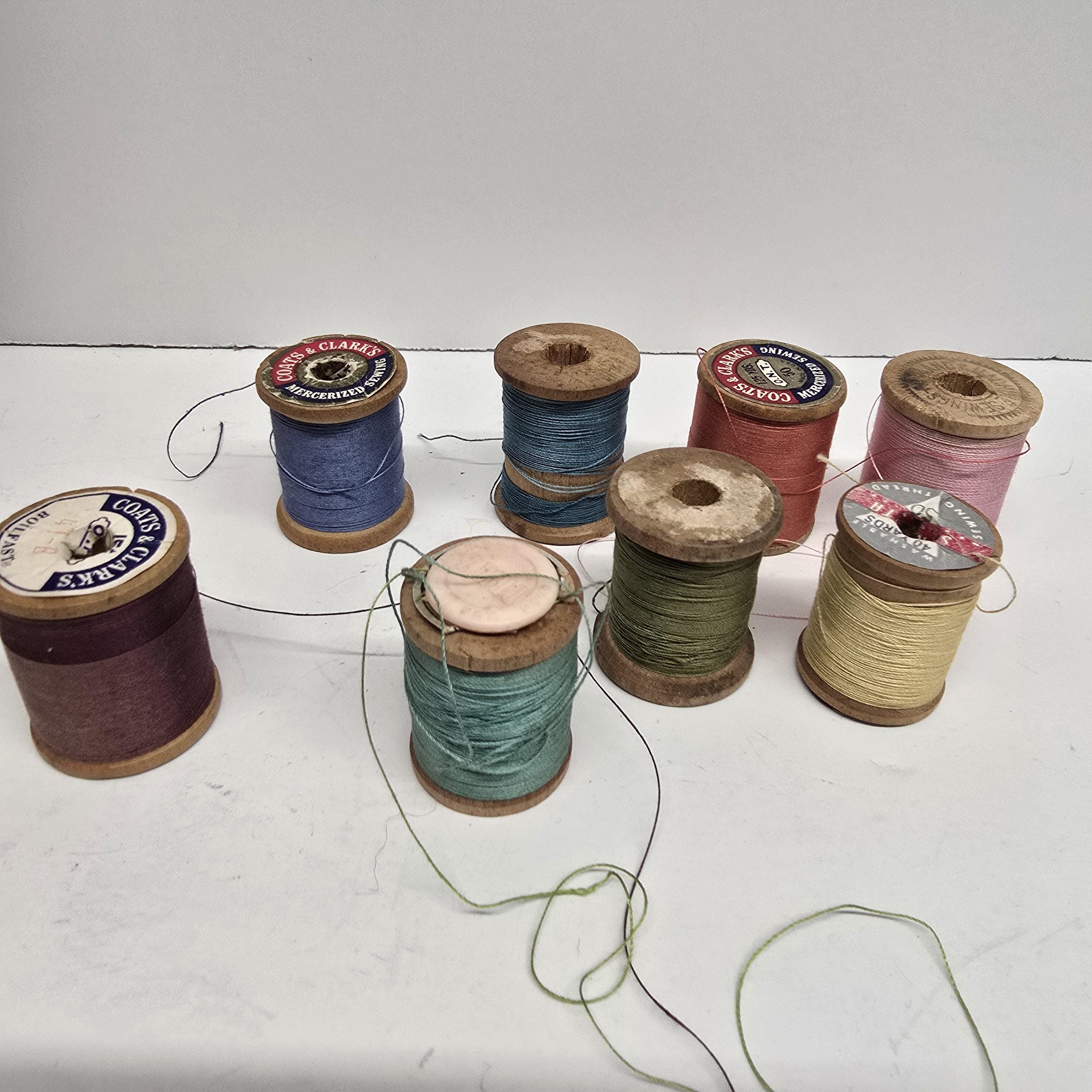 Vintage Wooden Spools for Crafting Projects With Thread. 3 - Etsy