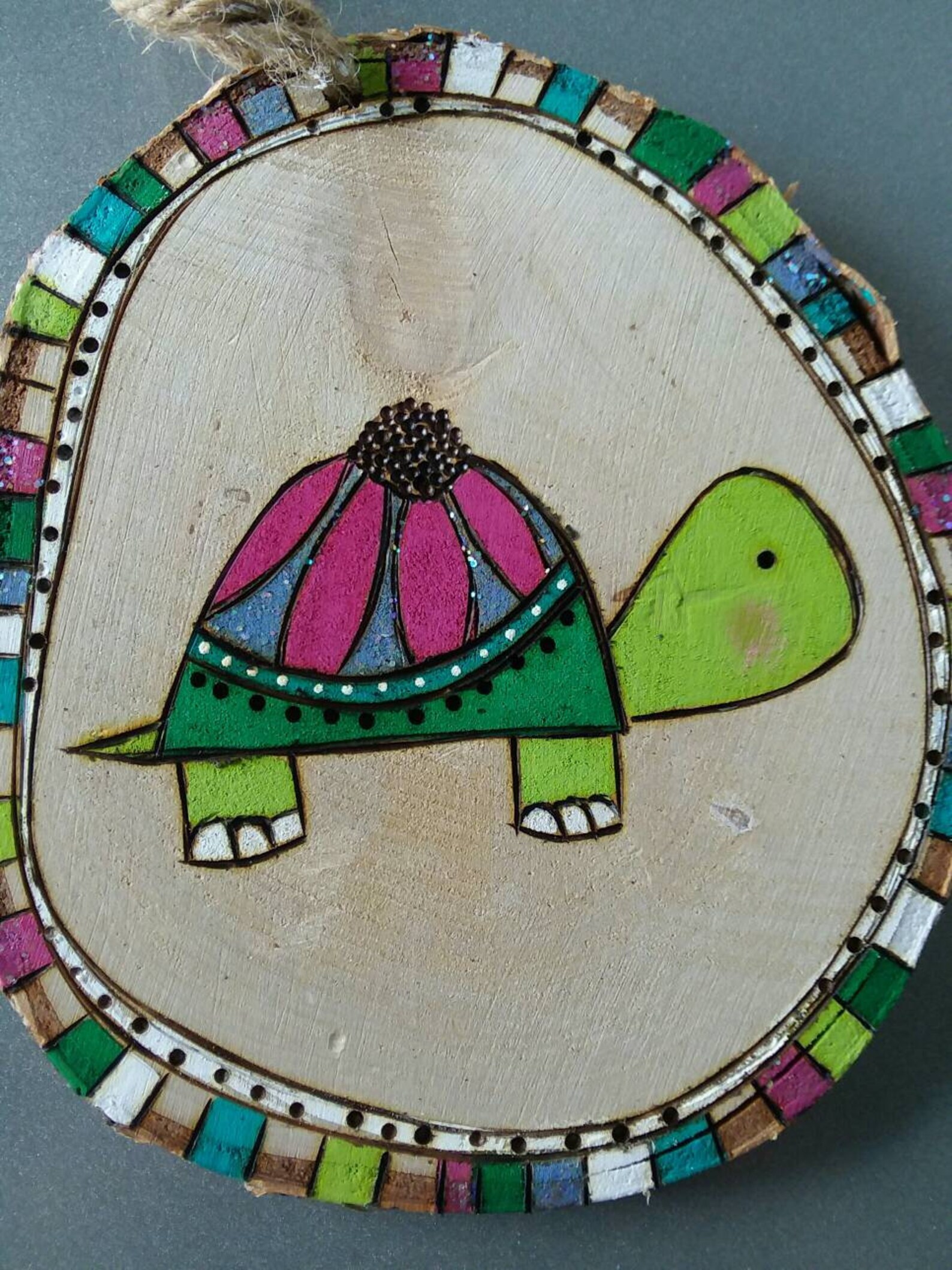 Wood Burned TURTLE Nursery Art Ornament or Wall Hanging. - Etsy