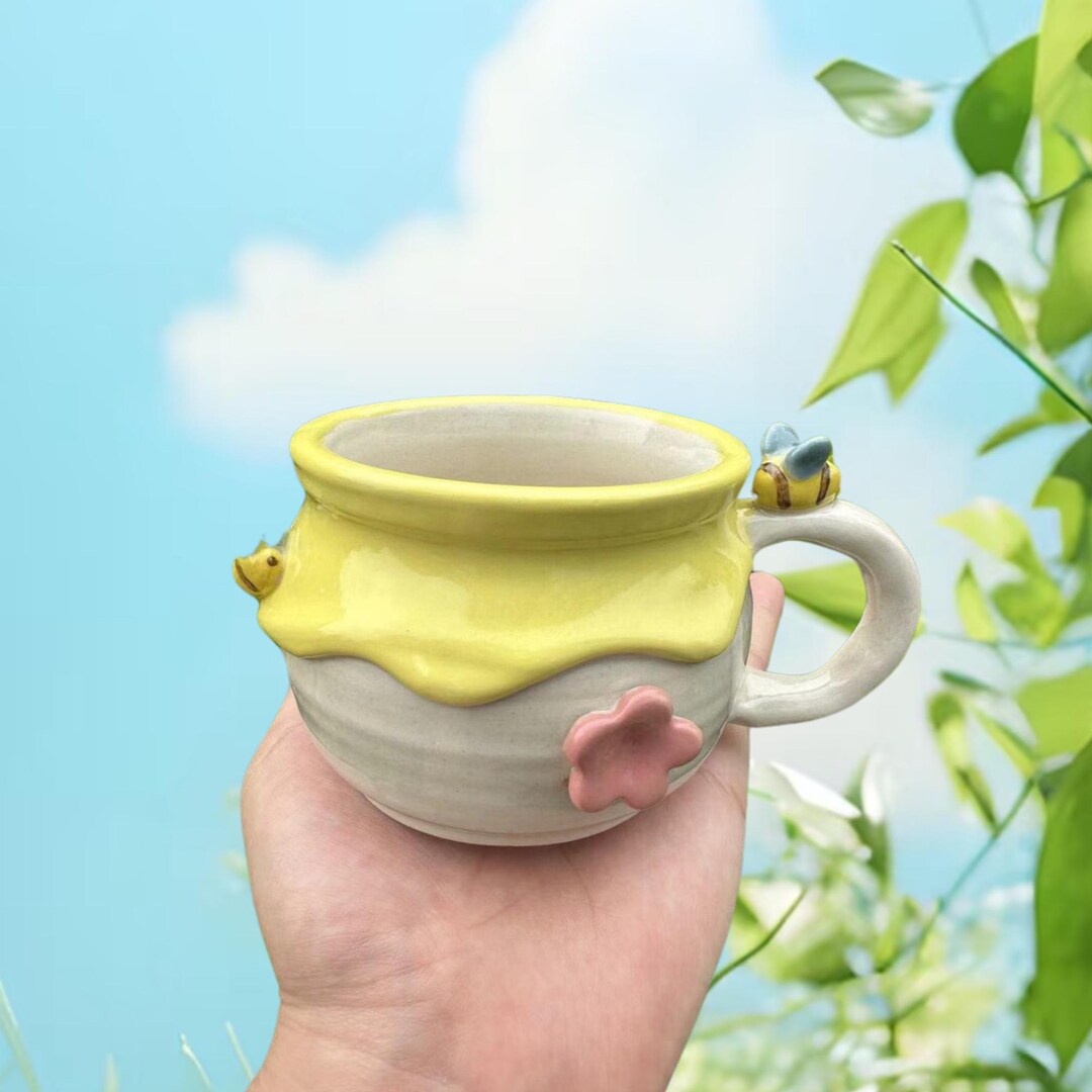 Pre-order Bee Mug, Pottery Mug, Bee Coffee Mug, Honeycomb Mug, Coffee ...