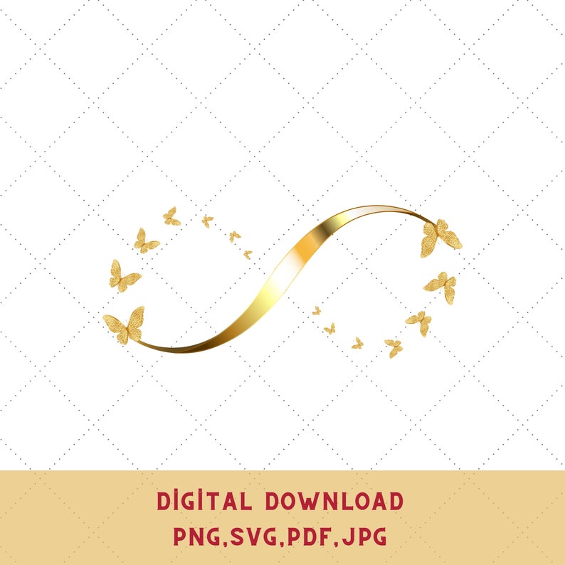 Gold Infinity Png,jpg,svg,pdf,butterfly Gold Clipart,printable, Wedding ...
