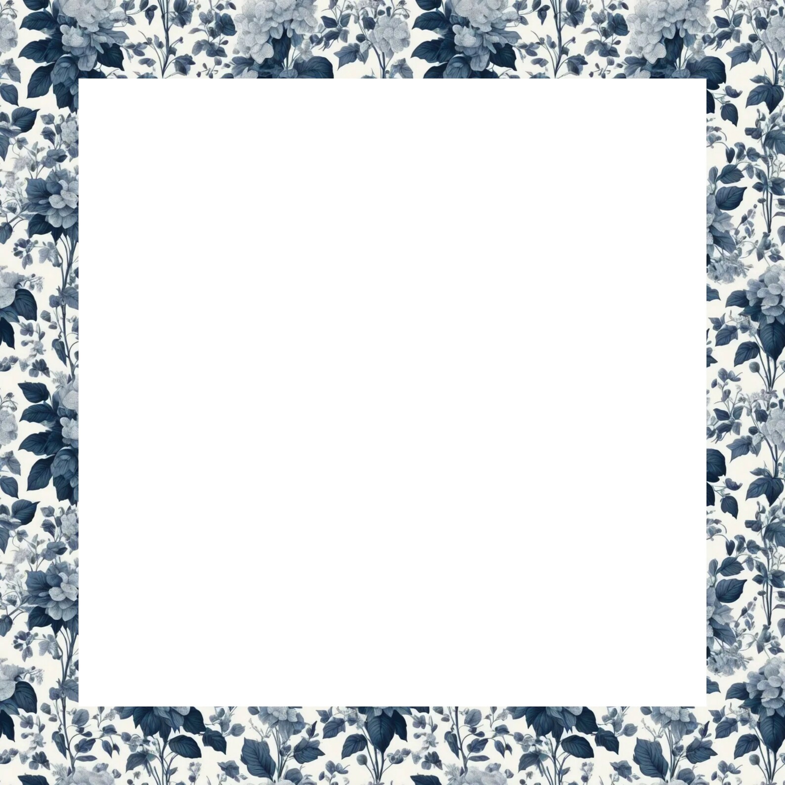 Floral Frame 5x5 Inches, Flowers Border Clipart, Printable Floral ...
