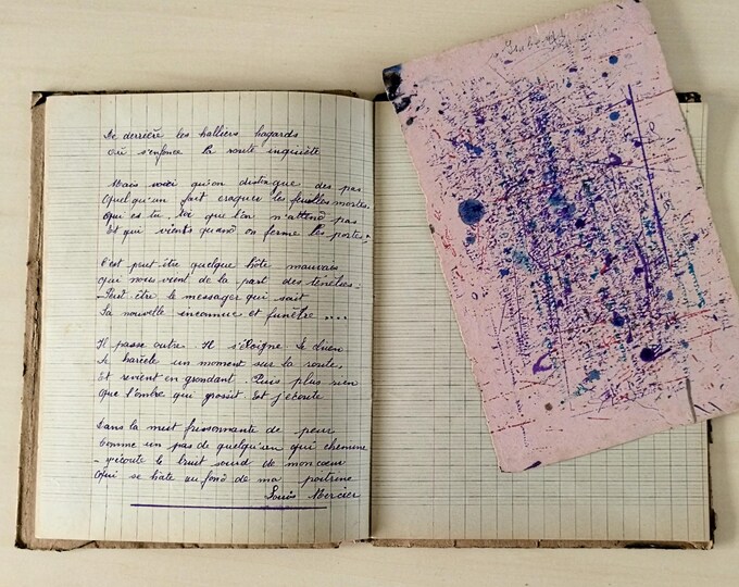 Vintage French Exercise Book, 1945 Exercise Book, Vintage School Book ...