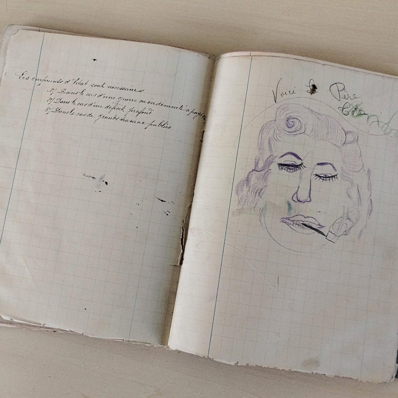 Vintage French Exercise Book, Vintage Exercise Book, Vintage School ...