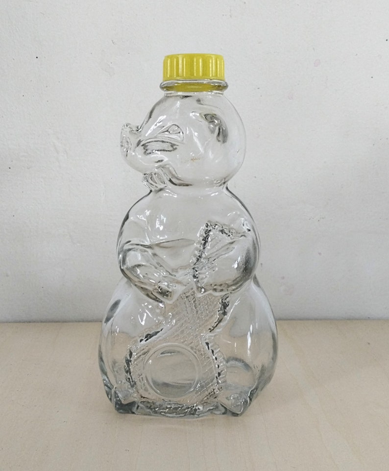 Vintage 1950's Pig Glass Bottle, Pig & Guitar, Vintage French Bottle - Etsy