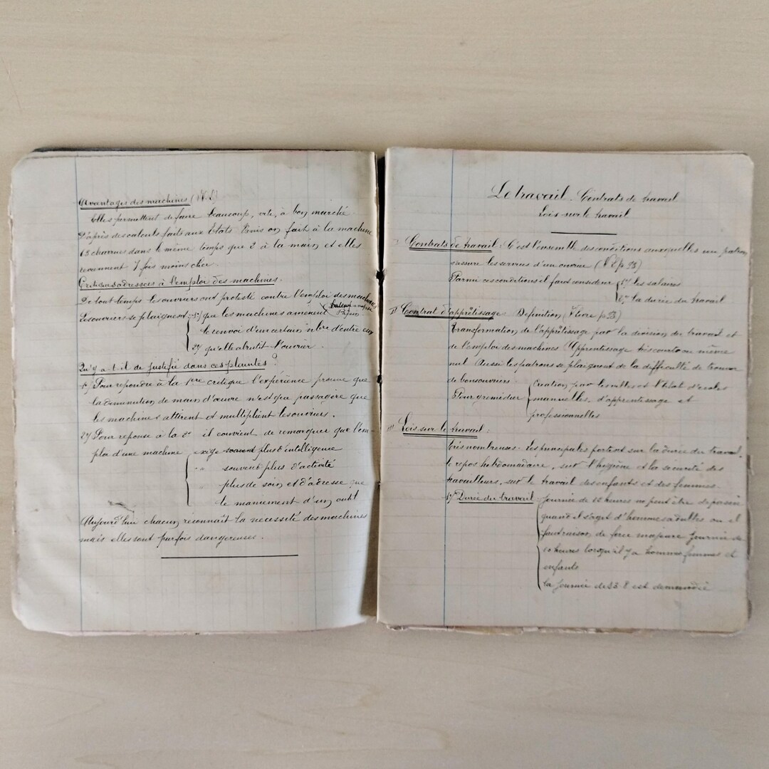 Vintage French Exercise Book, Vintage Exercise Book, Vintage School ...