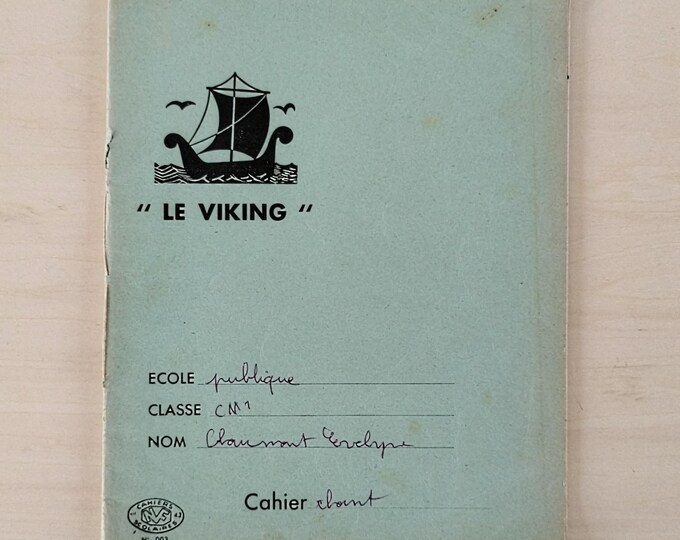 Vintage French Exercise Book, 1945 Exercise Book, Vintage School Book ...