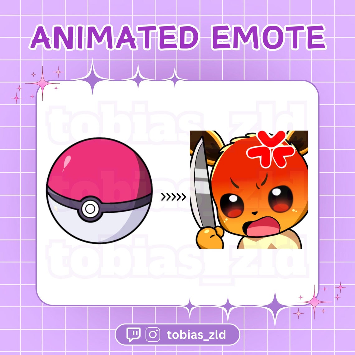 Pokemon Cute Funny Animated Angry Eevee Emote for Twitch/discord - Etsy