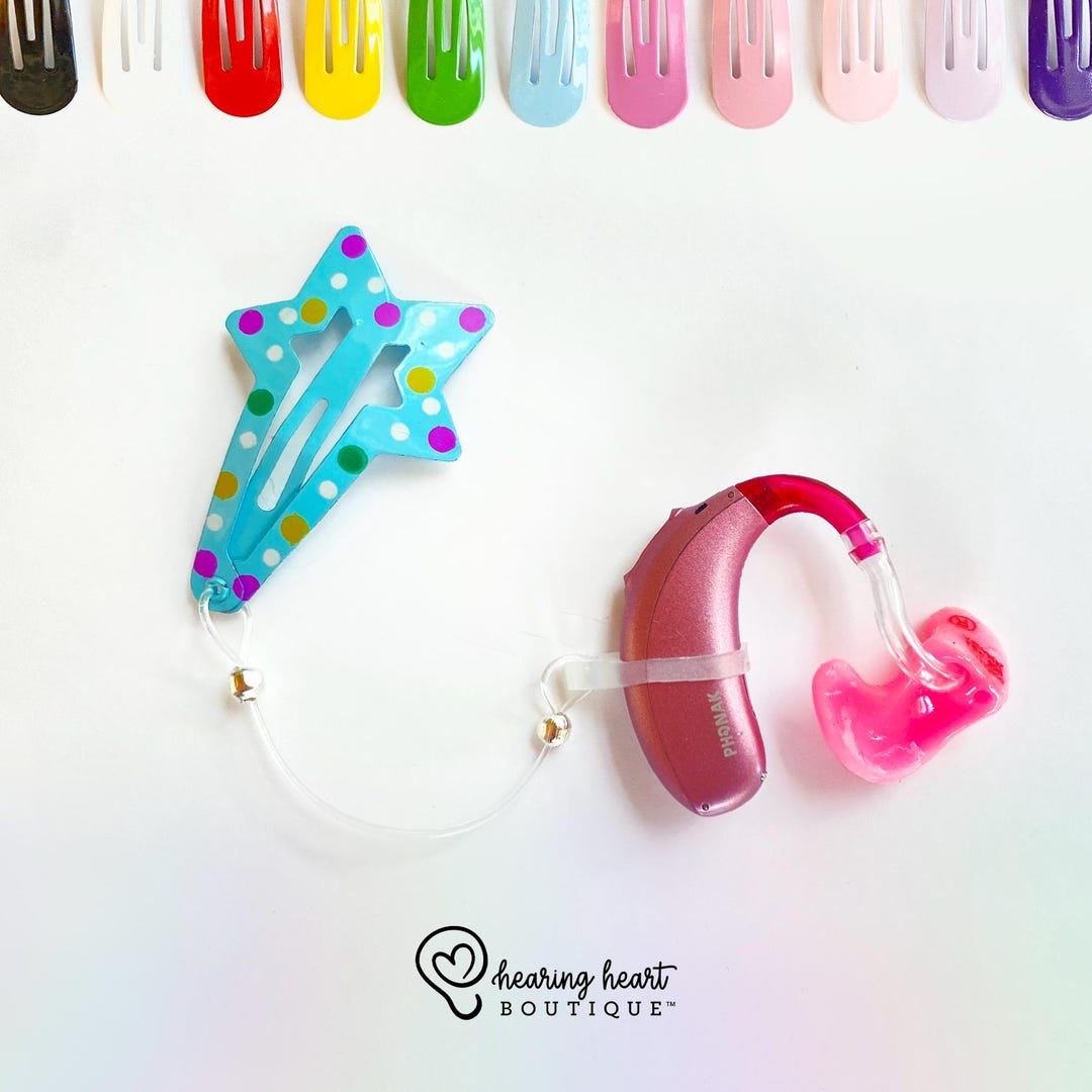 Hearing Aid Retention Hair Clips | SET OF 2 | Snap Clips for Unilateral ...
