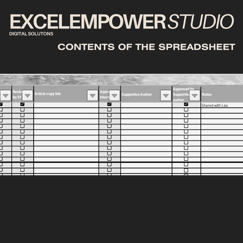 Blog Content Tracker Excel Spreadsheet Template With FREE Project ...