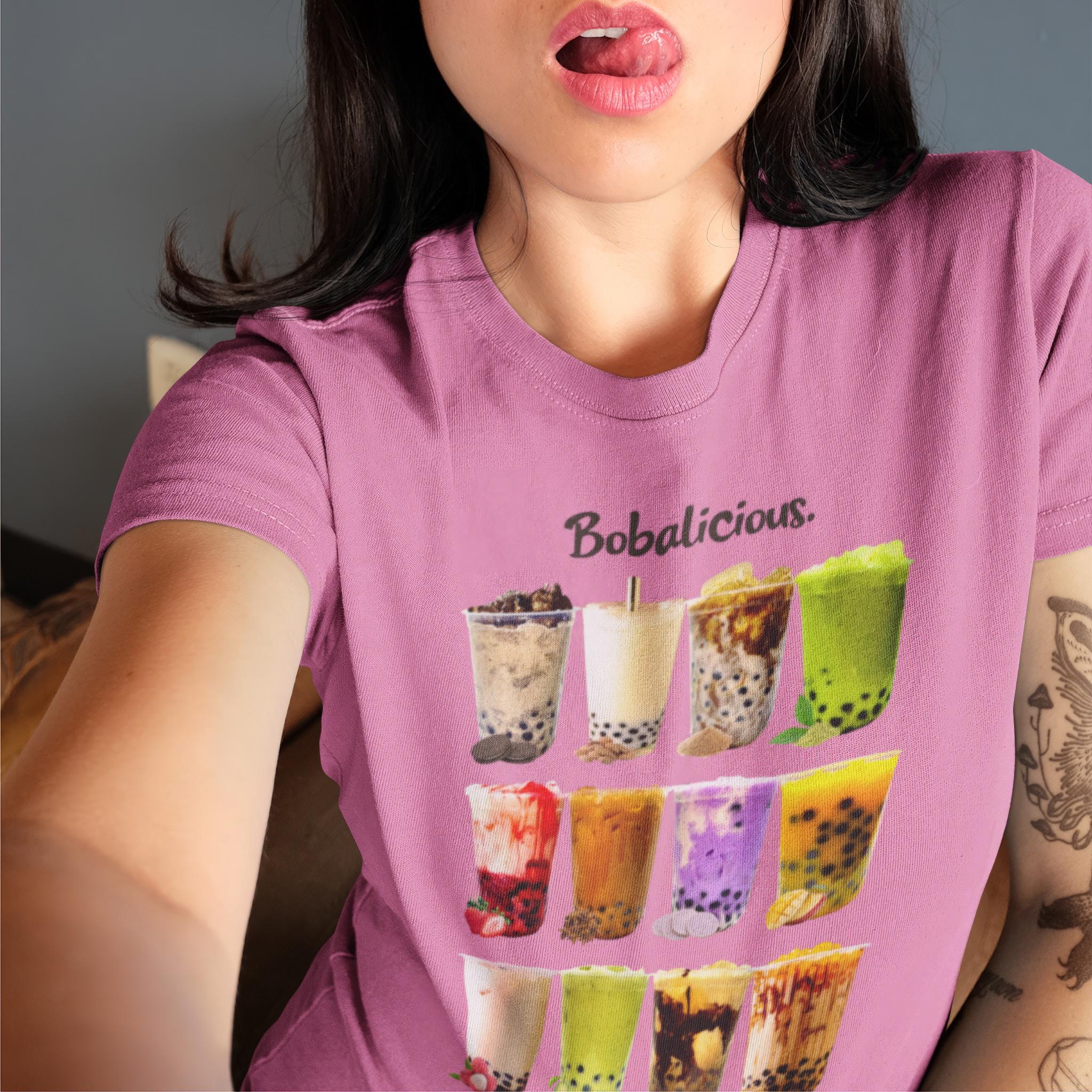 Boba Tea Shirt, Bubble Tea Flavors T-shirt, Bobalicious Milk Tea Drink ...
