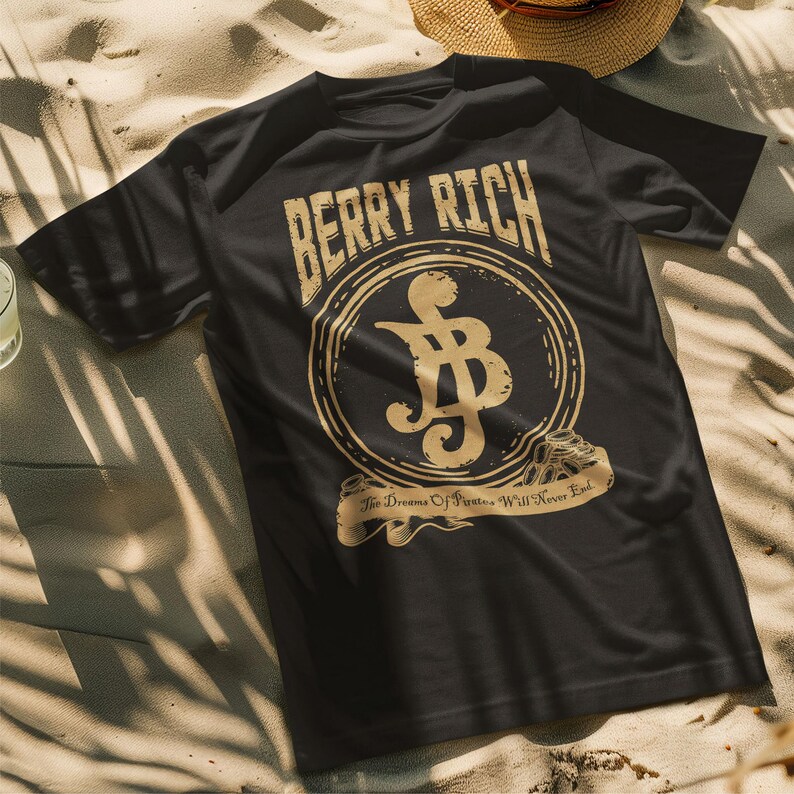 One Piece T-shirt, Berry Rich Pun Shirt, Pirate Coin Graphic Tee ...