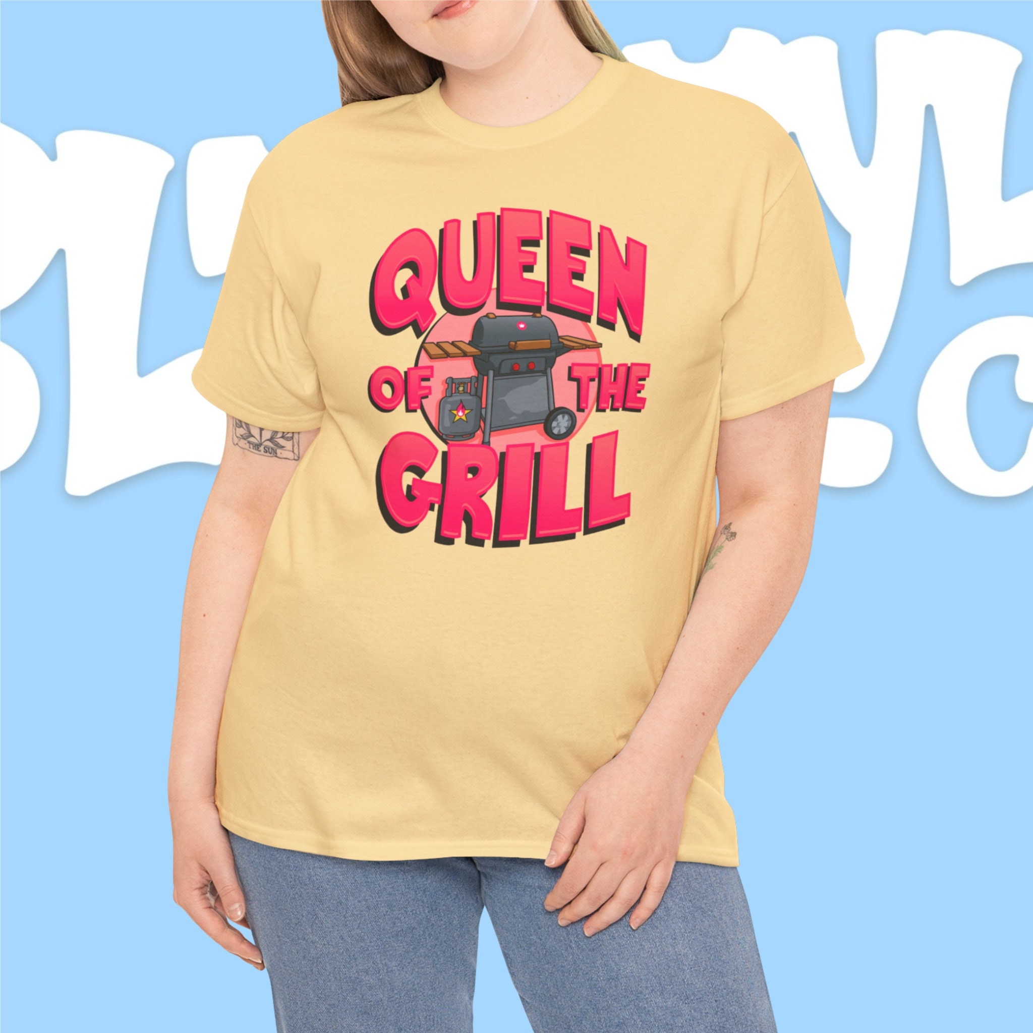 Barbecue Shirt Throwback 90s Animation Spoof Themed Queen of the Grill ...