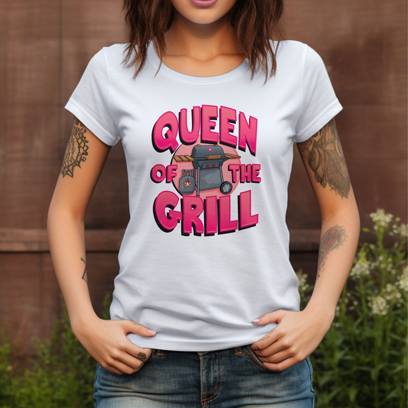 Barbecue Shirt Throwback 90s Animation Spoof Themed Queen of the Grill ...