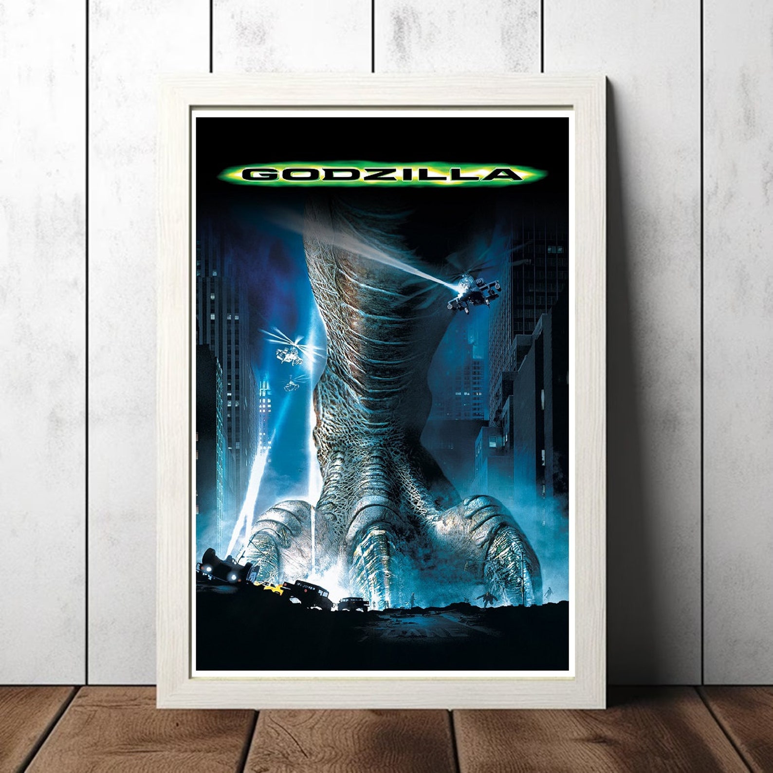 Póster de la película Godzilla de 1998, arte mural de películas clásicas - Etsy México