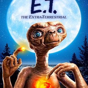 E.T. the Extra-terrestrial (1982) Movie Film Poster Canvas Poster ...