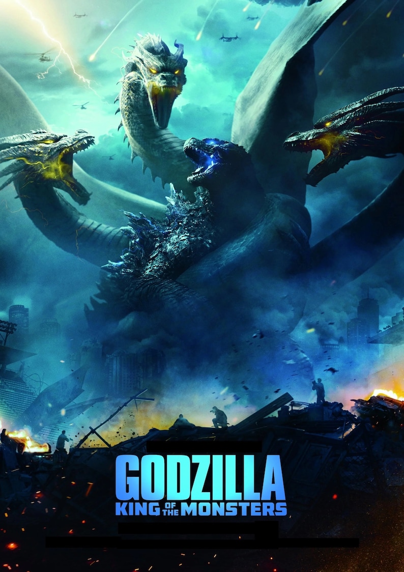 Godzilla King of the Monsters (2019) Movie Film Poster, Canvas Poster ...