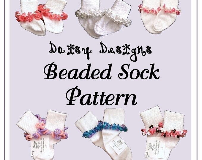 Girls Beaded Socks Pattern PDF E-pattern - Etsy
