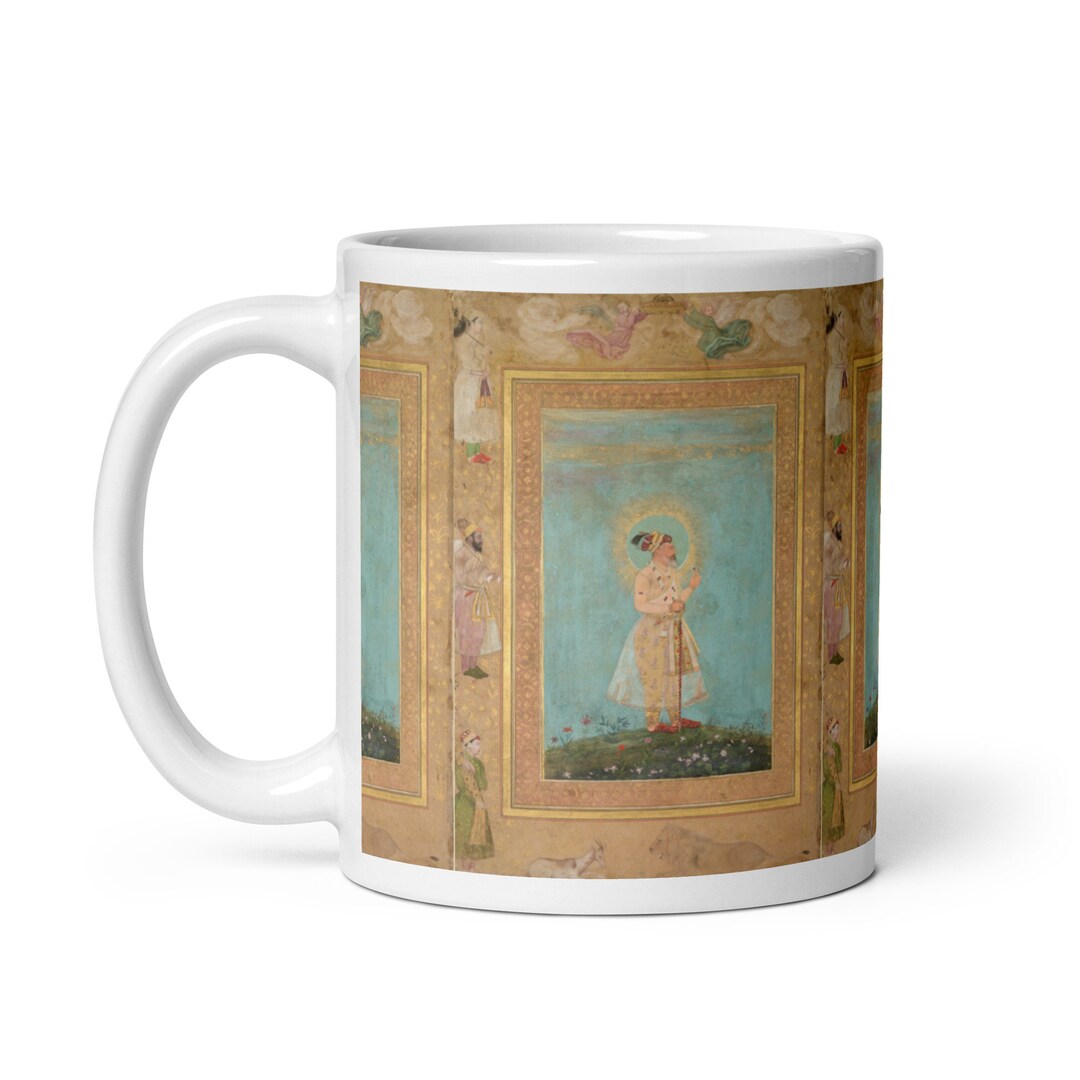 Royal Fine Art Coffee Mug Shah Jahan Holding a Spinel and a Long Deccan ...