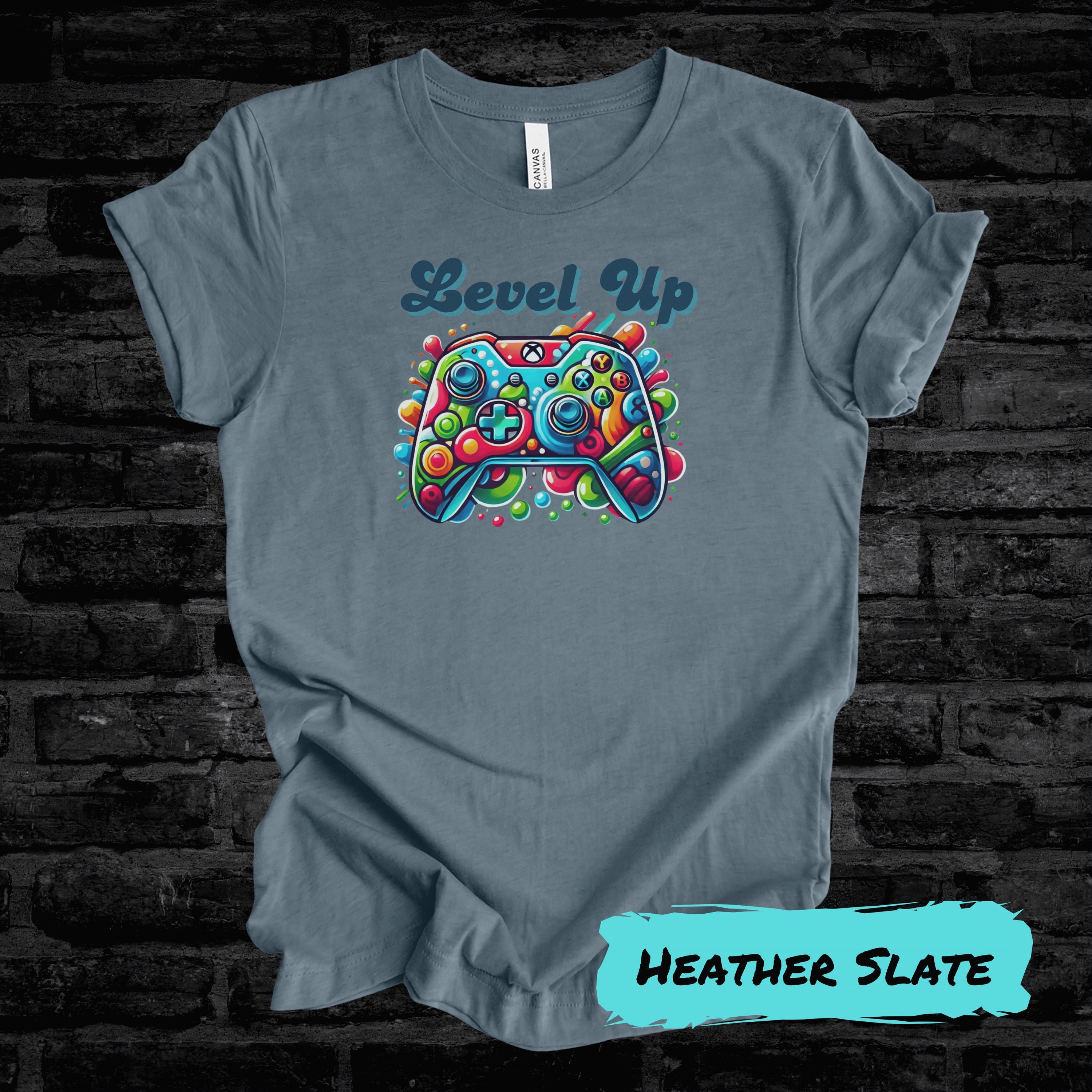 Level up (controller X), Gamers, Gamer T-shirt, Console Gaming, Video ...