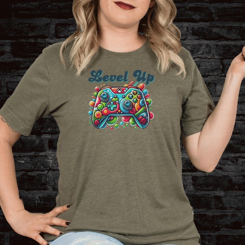 Level up (controller X), Gamers, Gamer T-shirt, Console Gaming, Video ...