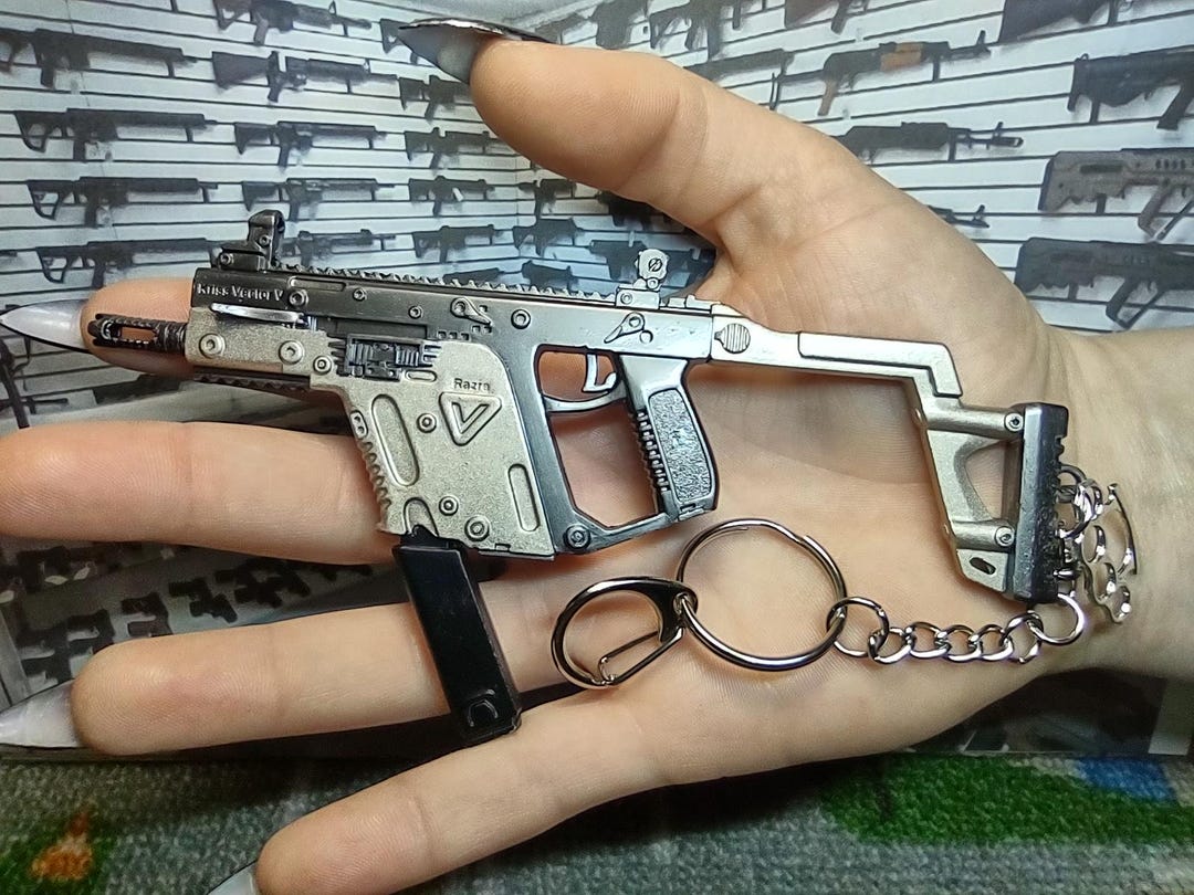 Vector Rifle Gun Custom Metal Keychain Ornament Gift Son Daughter ...
