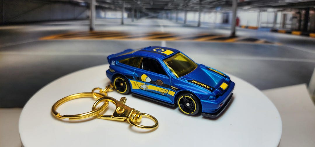 Honda CRX Peanuts Diecast Metal Keychain Gift Black Trim Hot Wheels ...