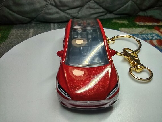 Tesla Model X Hot wheels custom keychain new Rare bir… - Gem