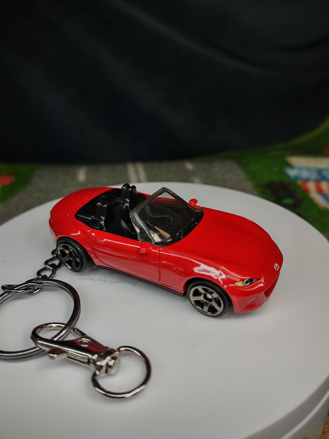 Mazda Miata MX-5 Convertible Red Car Custom Keychain Nos Turbo Rare ...