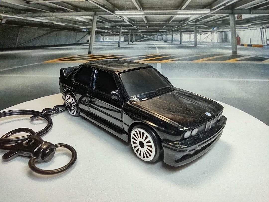 BMW M3 3 Series E30 Car Black Custom Diecast Hot Wheels Keychain Rare ...