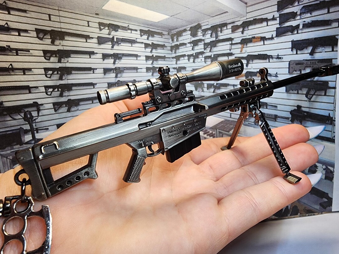 50 Caliber Sniper Rifle Custom Metal Keychain Ornament Gift Son Call of ...