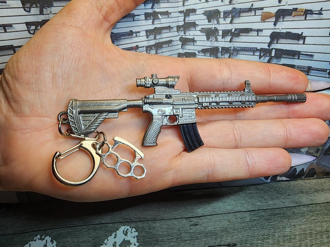 Mini M416 Rifle Gun AR15 Custom Metal Keychain Gift Son Daughter Call ...