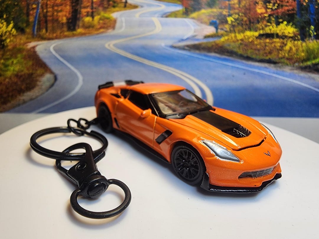 2019 Chevy Corvette Z06 Orange Gift Husband Cake Topper Birthday Son ...
