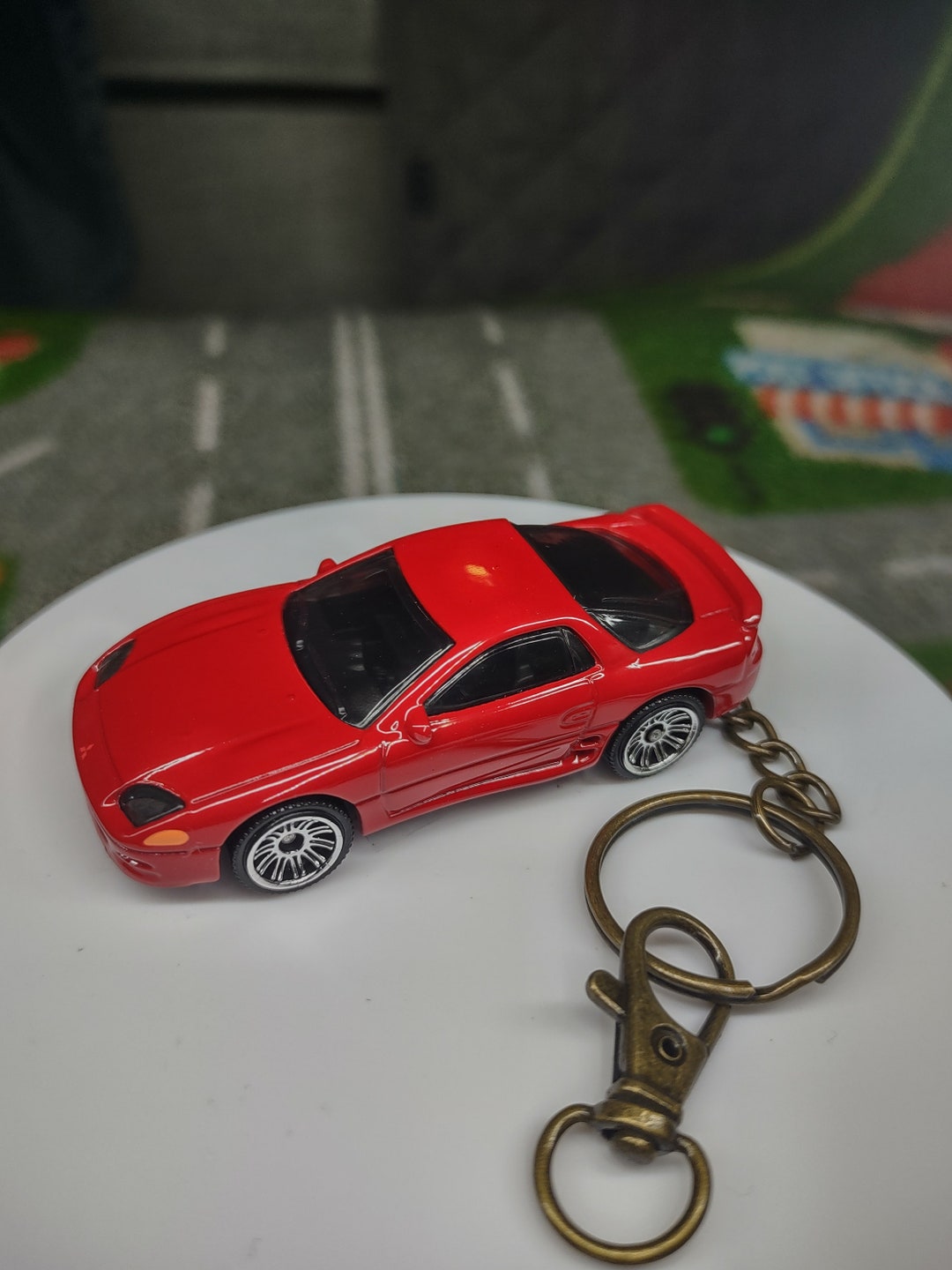 Mitsubishi 3000 Gt Red Car Custom Keychain Nos Turbo Rare Diecast Gift ...