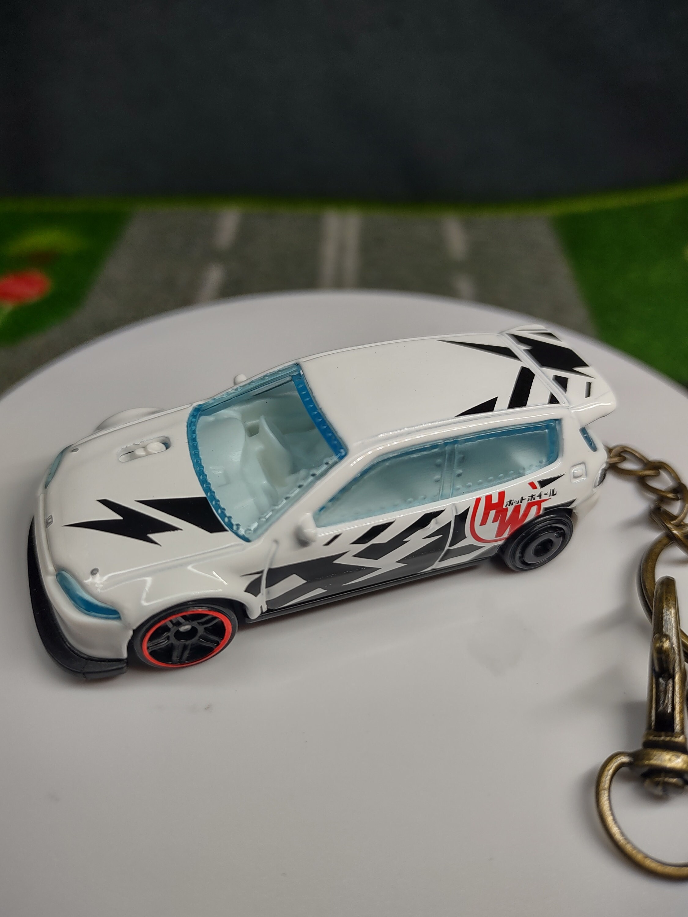 Honda Civic Hatchback Drag Car Custom White Keychain Mugen Rare Gift ...