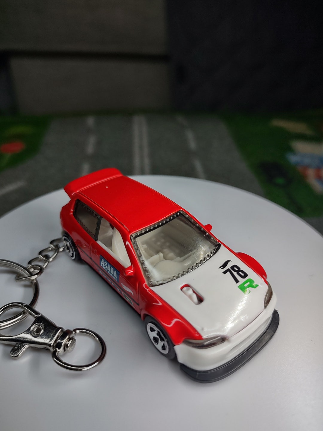 Honda Civic Hatchback Drag Car Custom Keychain Mugen Rare Hot Wheels ...