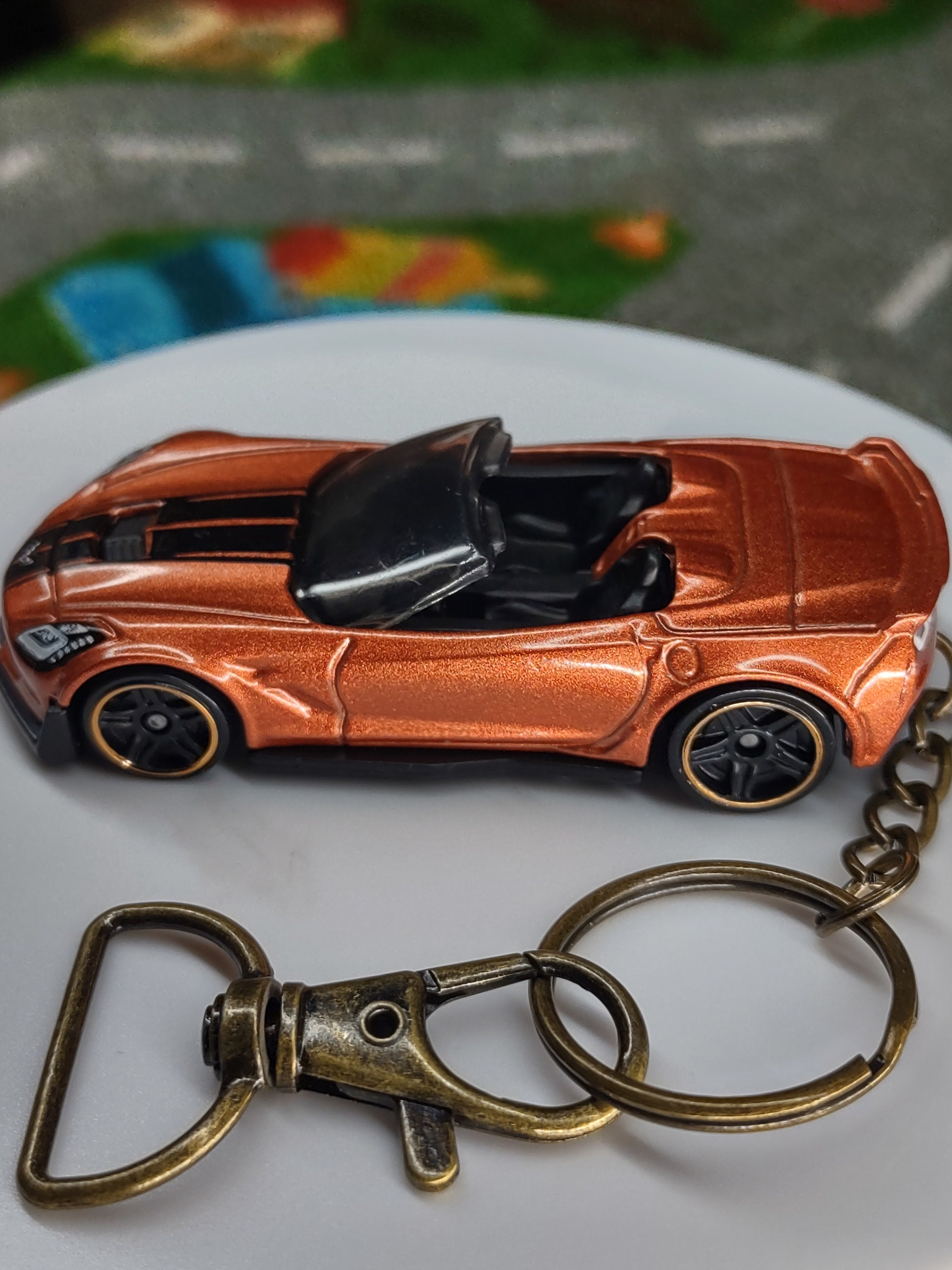 Custom Corvette C7 Z06 Convertible Car Keychain Performance Toy ...