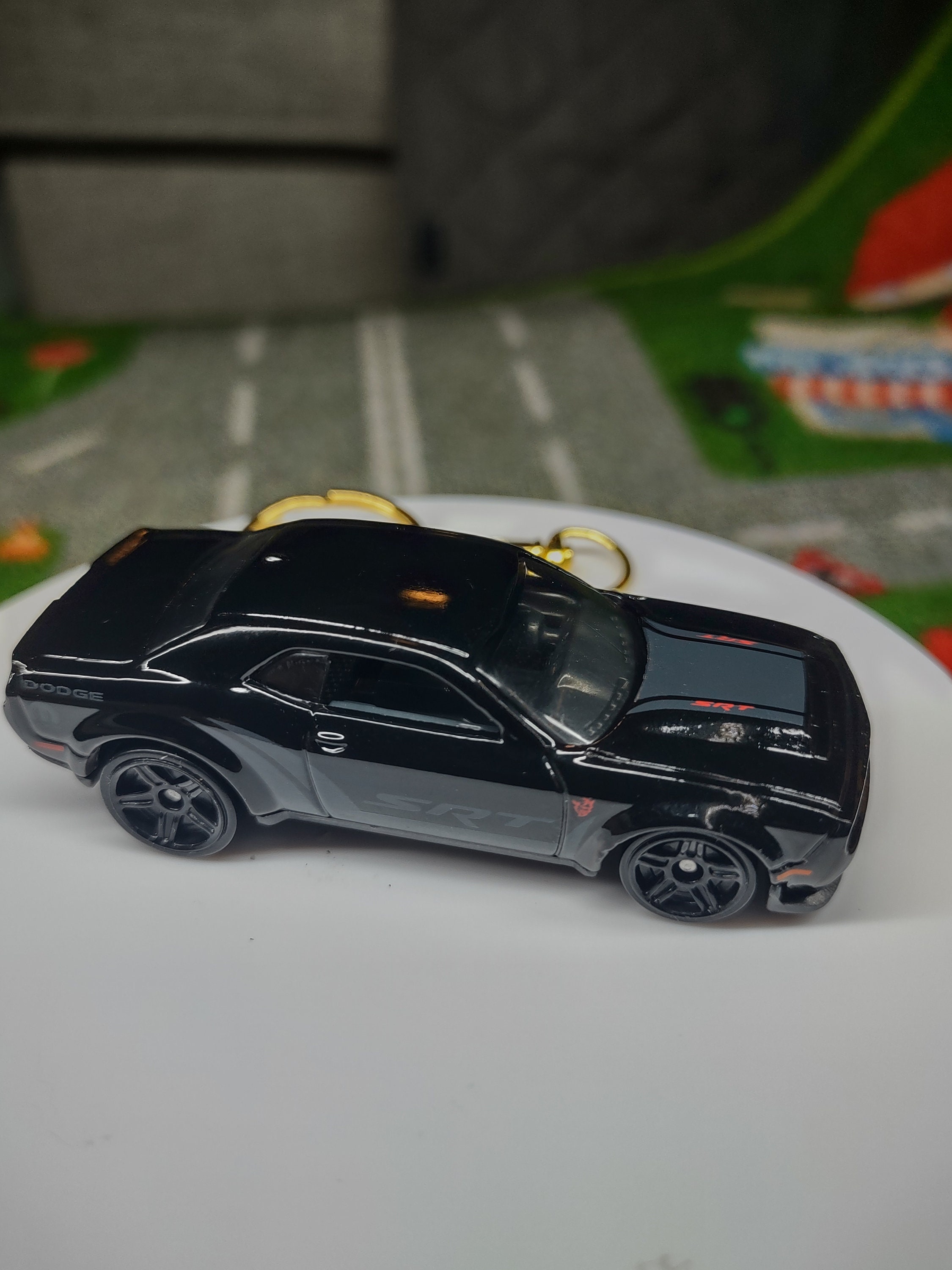Black Dodge Challenger SRT Demon Car Mopar Custom Keychain RARE ...