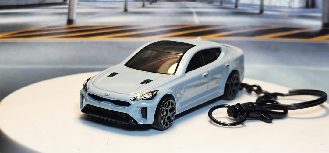 Kia Stinger GT Car Custom Keychain Gray Special Edition Rare Hot Wheels ...