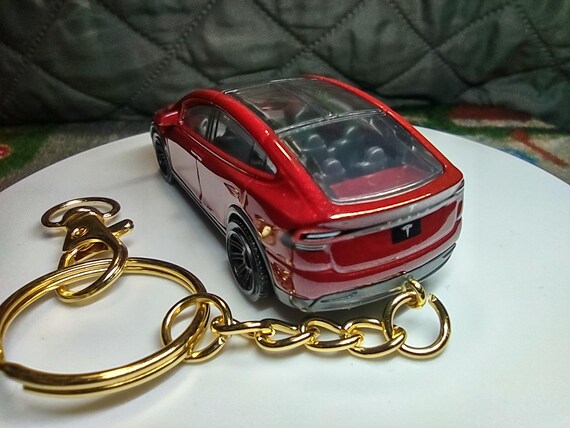 Tesla Model X Hot wheels custom keychain new Rare bir… - Gem
