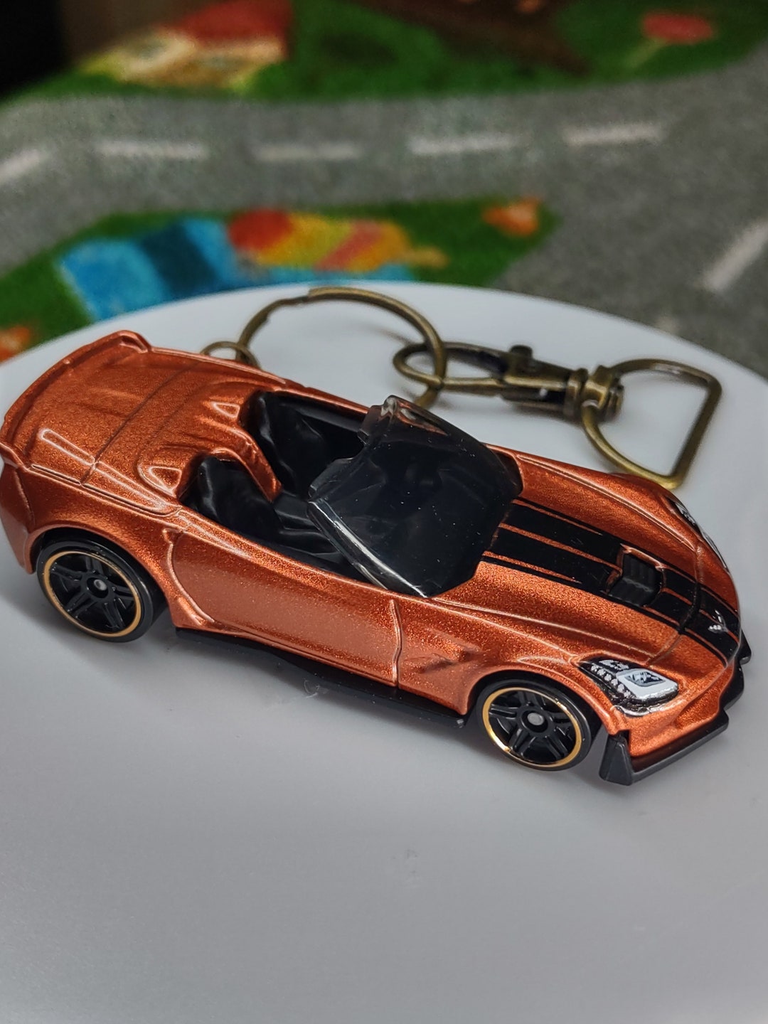 Custom Corvette C7 Z06 Convertible Car Keychain Performance Toy ...