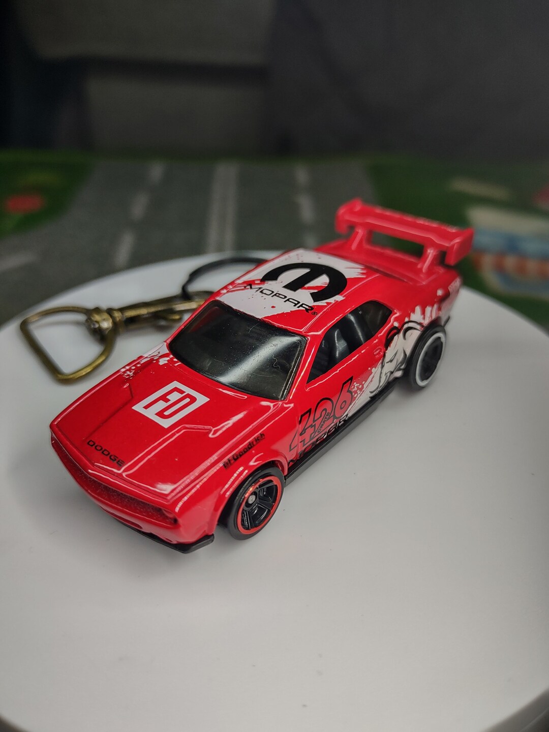 Dodge Challenger SRT Red Car Mopar Custom Keychain RARE Birthday ...