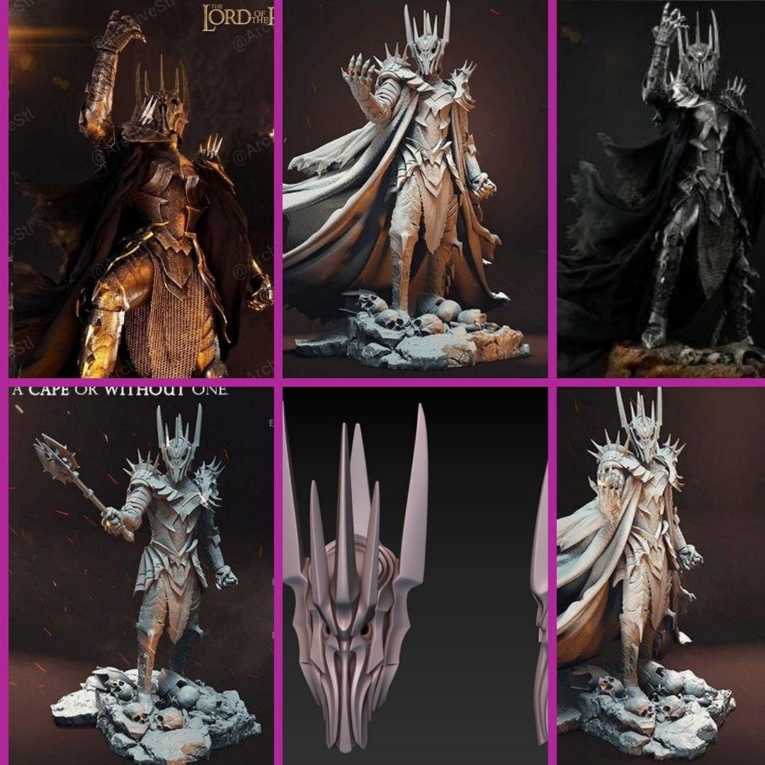 5 Pieces Sauron Stl Pack, Sauron 3d Model Stl Bundle, Sauron Cosplay - Etsy