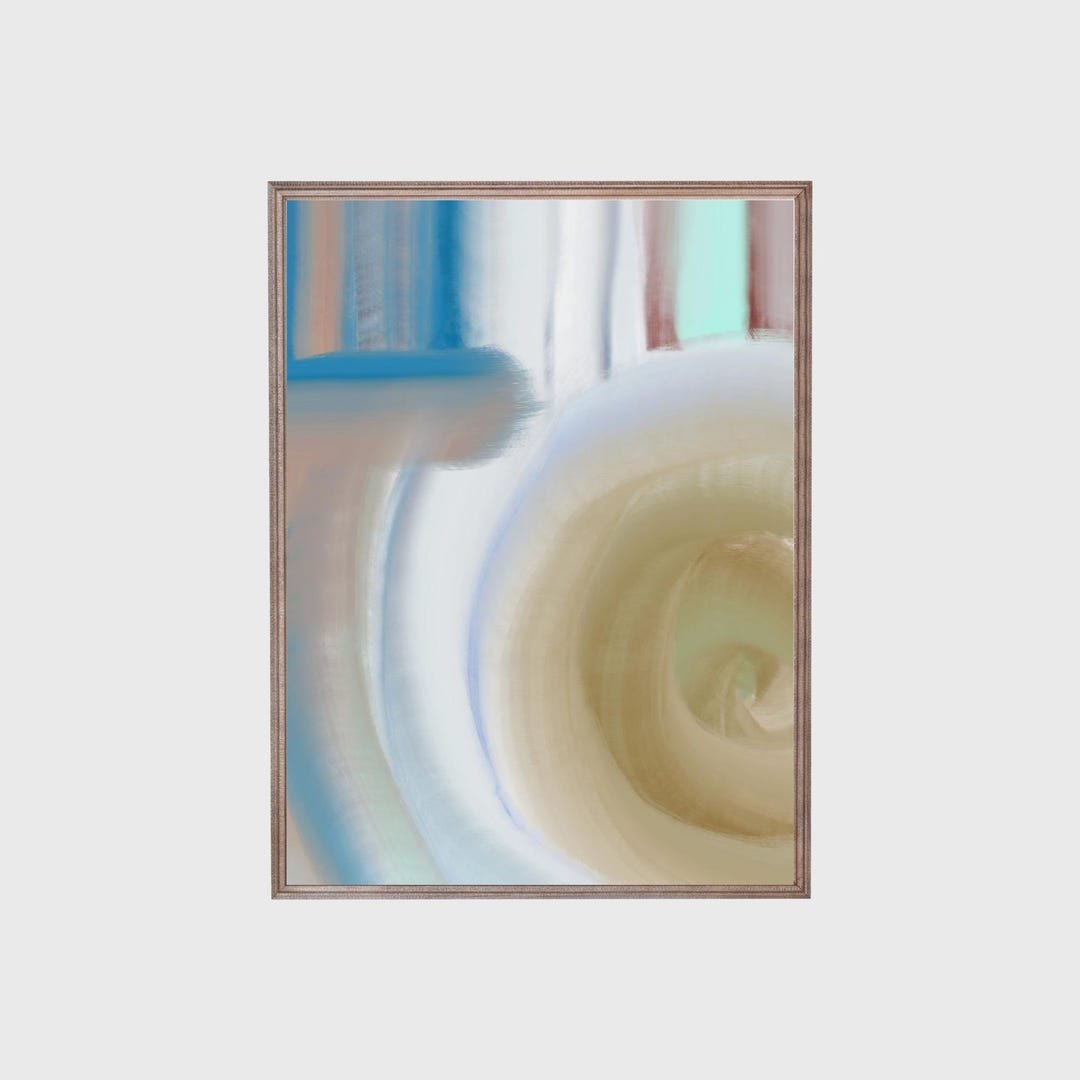 Coastal Flow – Minimalist Abstract Digital Print, Wall Art, Neutral ...