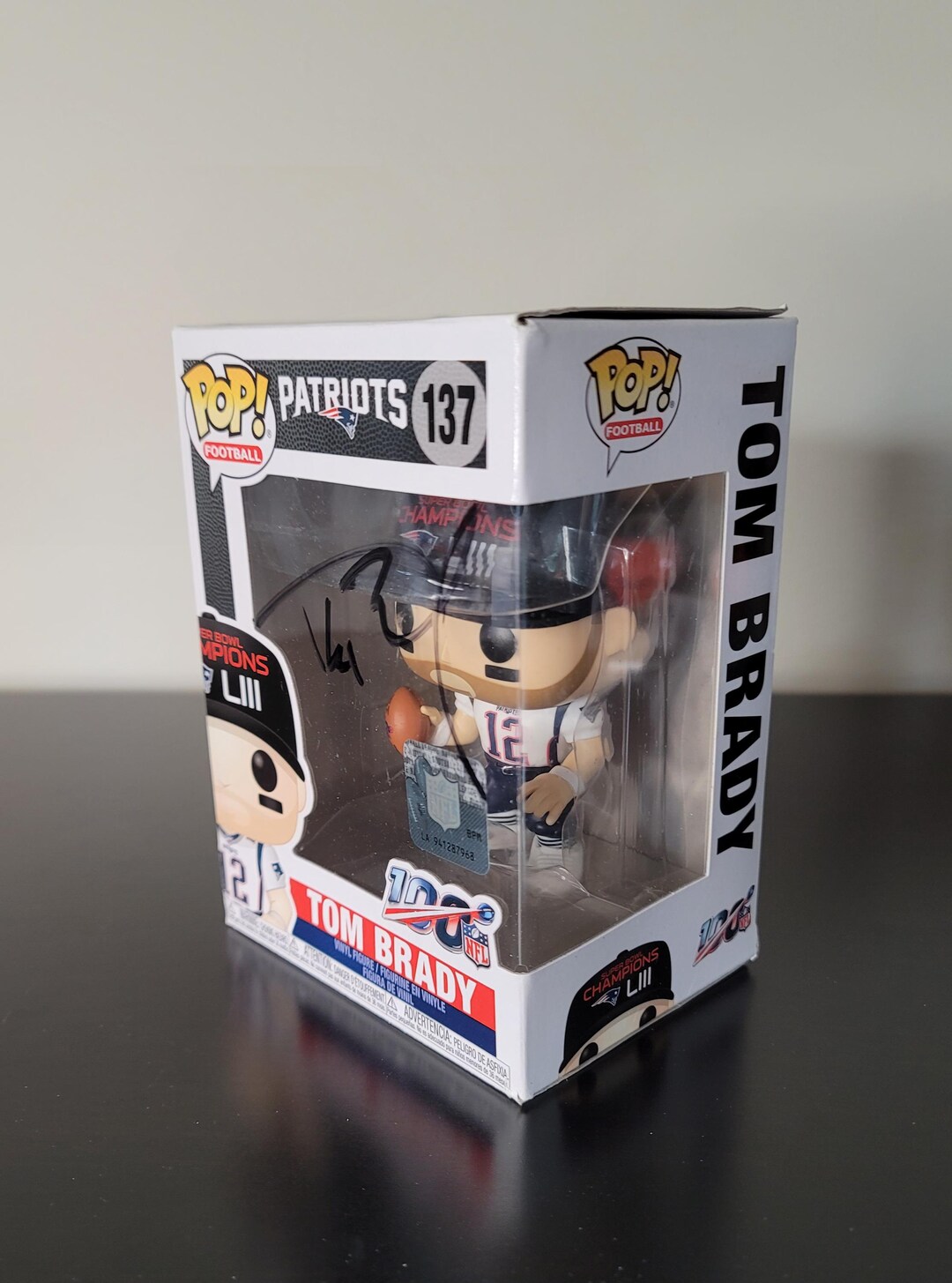 Tom Brady New England Patriots Signed Autographed Funko Pop With COA - Etsy