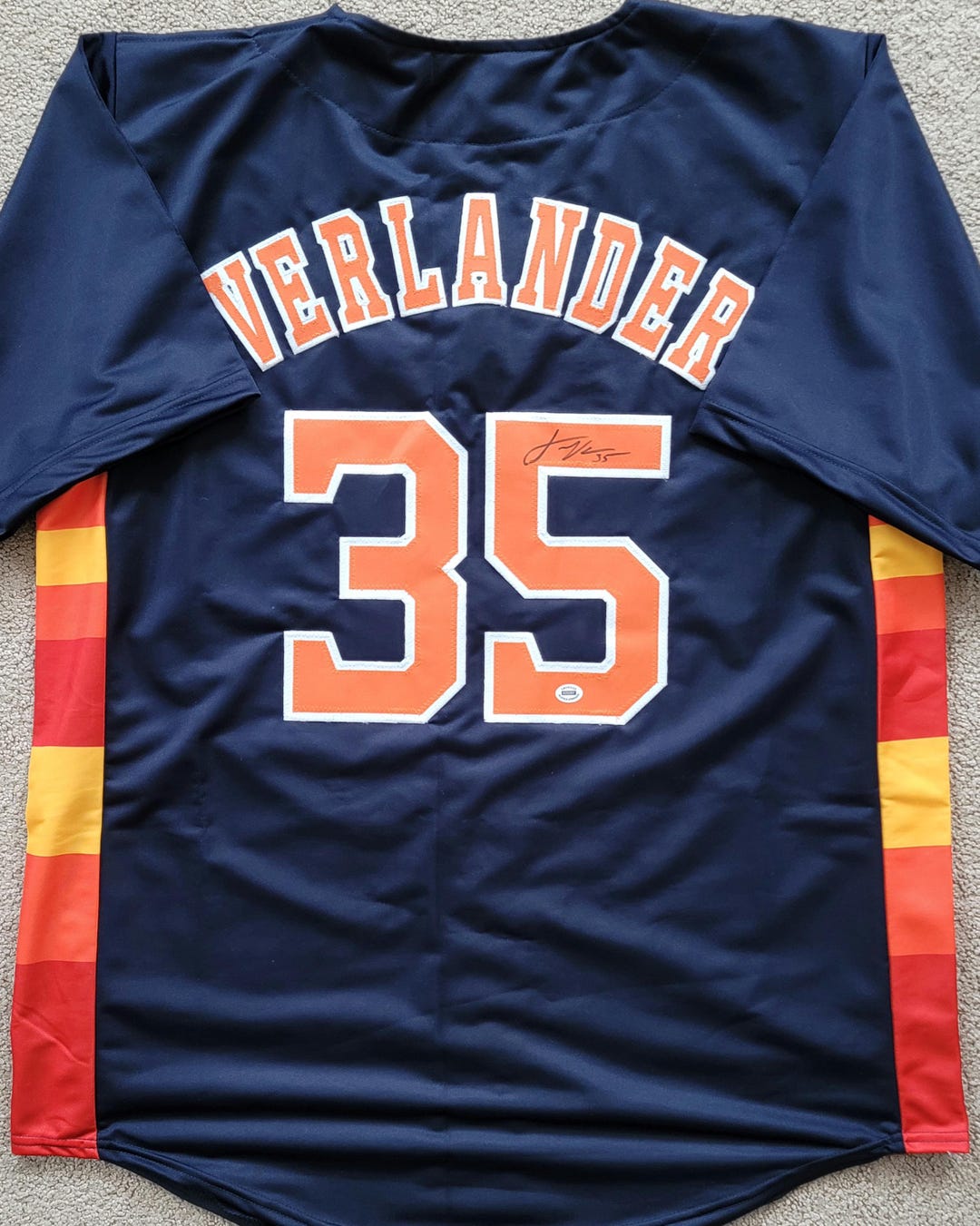 Justin Verlander Signed Autographed Houston Astros Custom Jersey With W ...