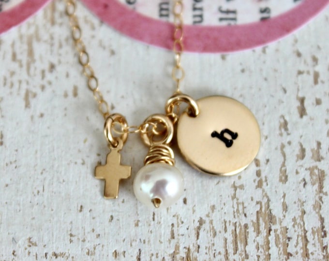 Personalized Girls Necklace Flower Girls Necklace Gold - Etsy