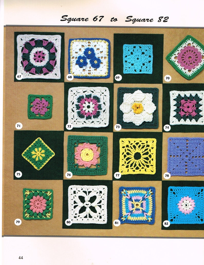 101 Crochet Squares crochet pattern book | Etsy