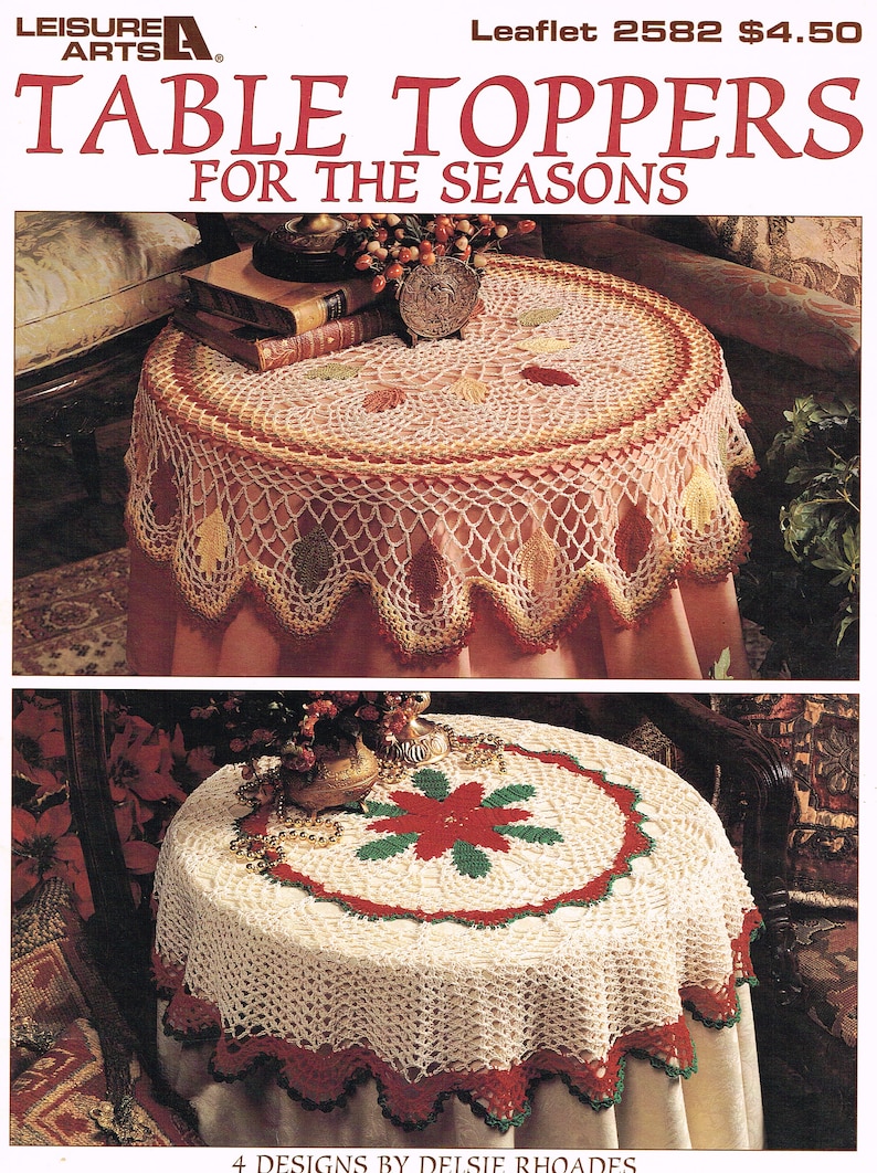 Table Toppers for the Seasons Crochet Pattern Book - Etsy